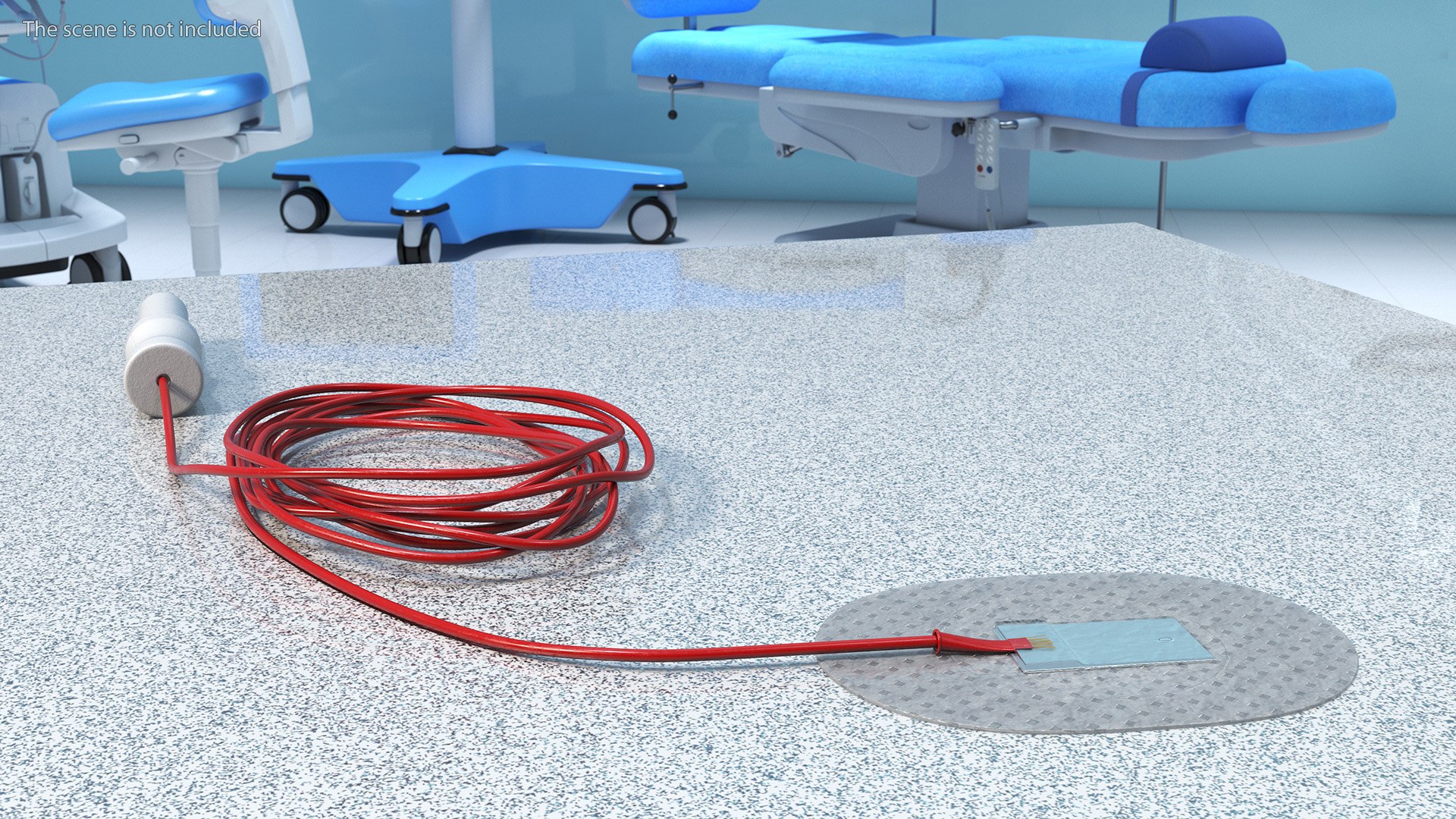 3D Model Rolled Red Wire With Surface Electrode - TurboSquid 2151618