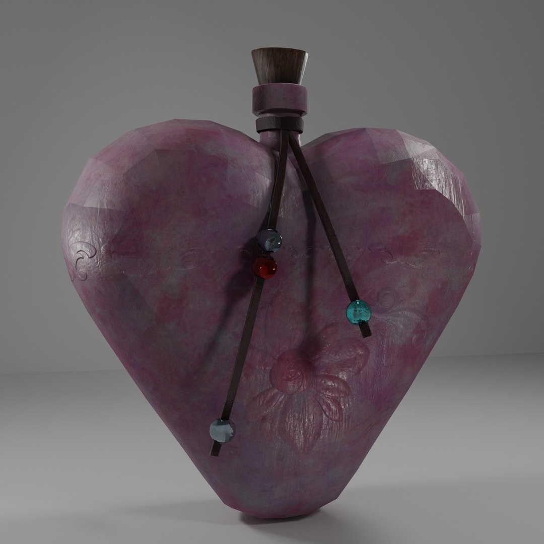 3D Heart Flask Art Model - TurboSquid 1673115