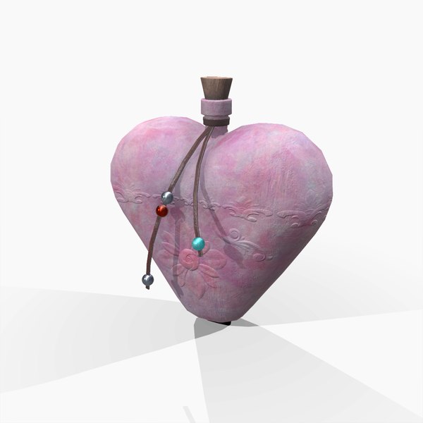 3D heart flask art model - TurboSquid 1673115