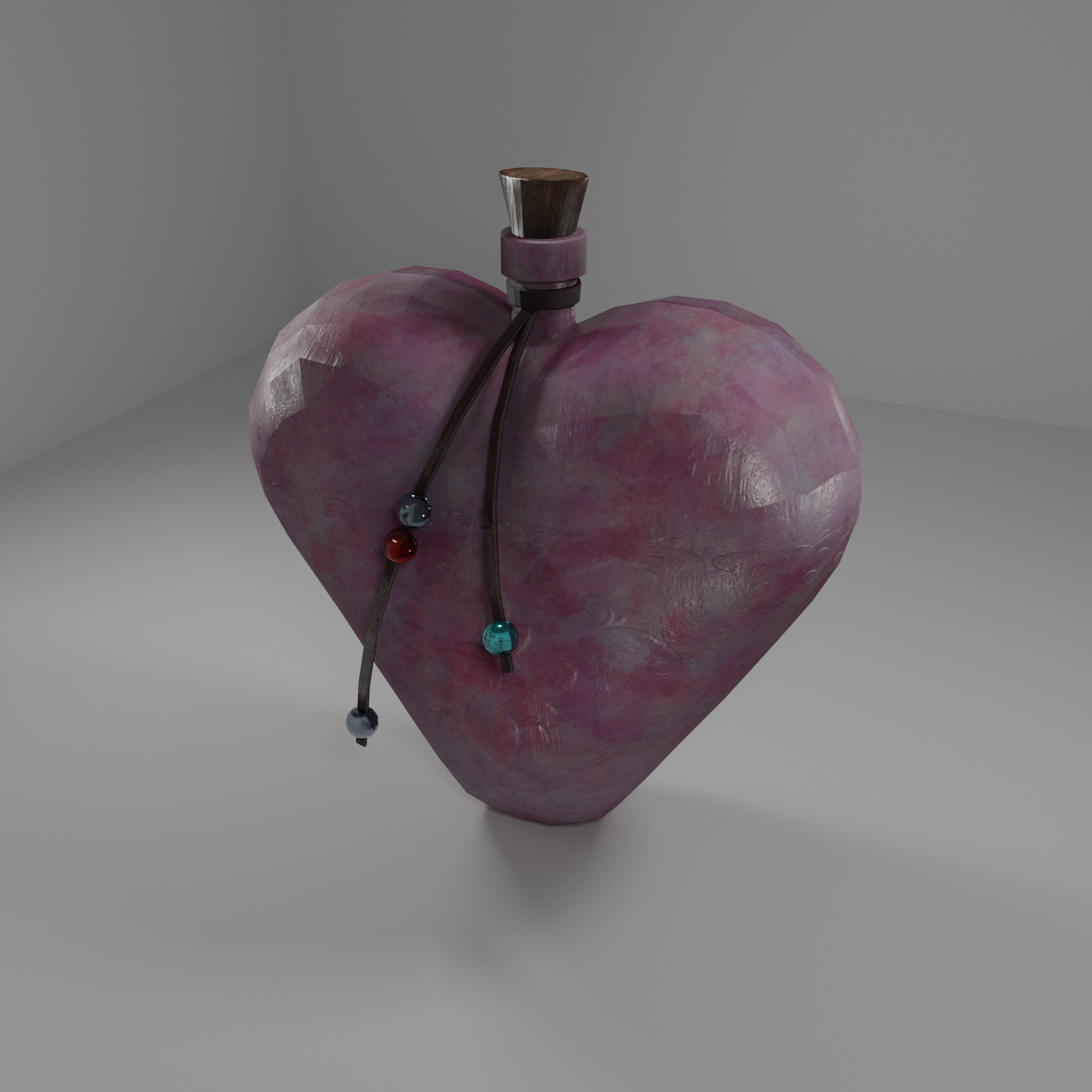 3D heart flask art model - TurboSquid 1673115