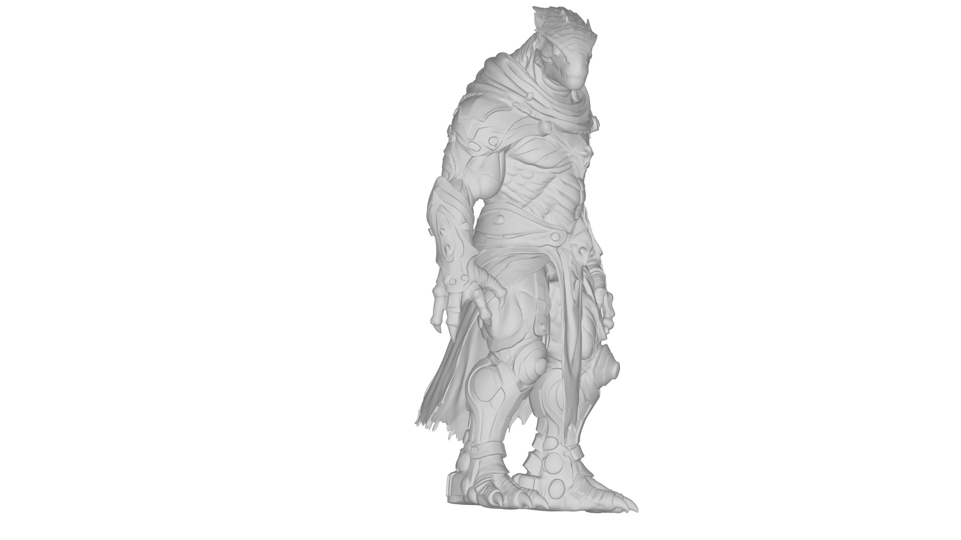 Armored Reptilian Humanoid Fantasy Character 3D Model 3D - TurboSquid ...