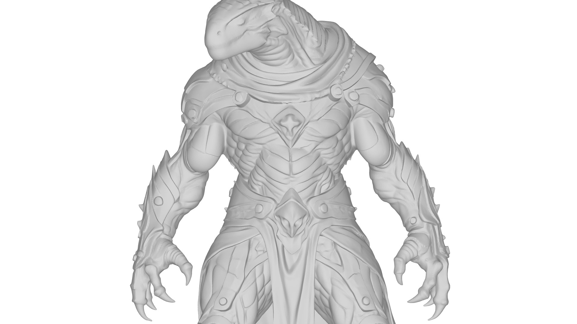 Armored Reptilian Humanoid Fantasy Character 3D Model 3D - TurboSquid ...
