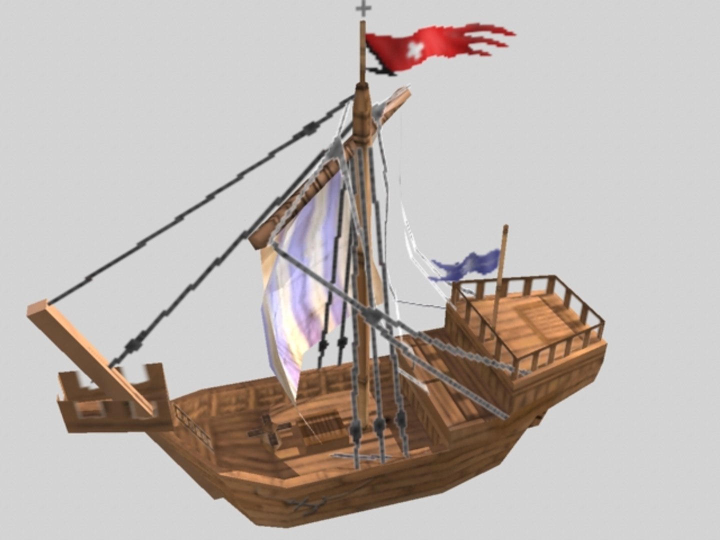 3d Model Of Small Tradeship