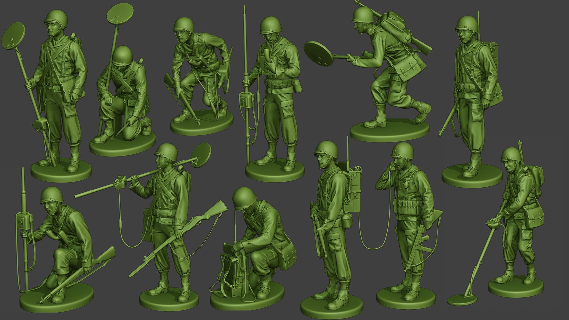 3D american soldier ww2 engineer model - TurboSquid 1621251