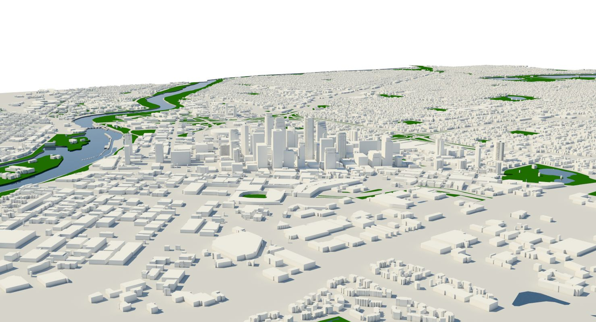 3ds Max Minneapolis Cityscape