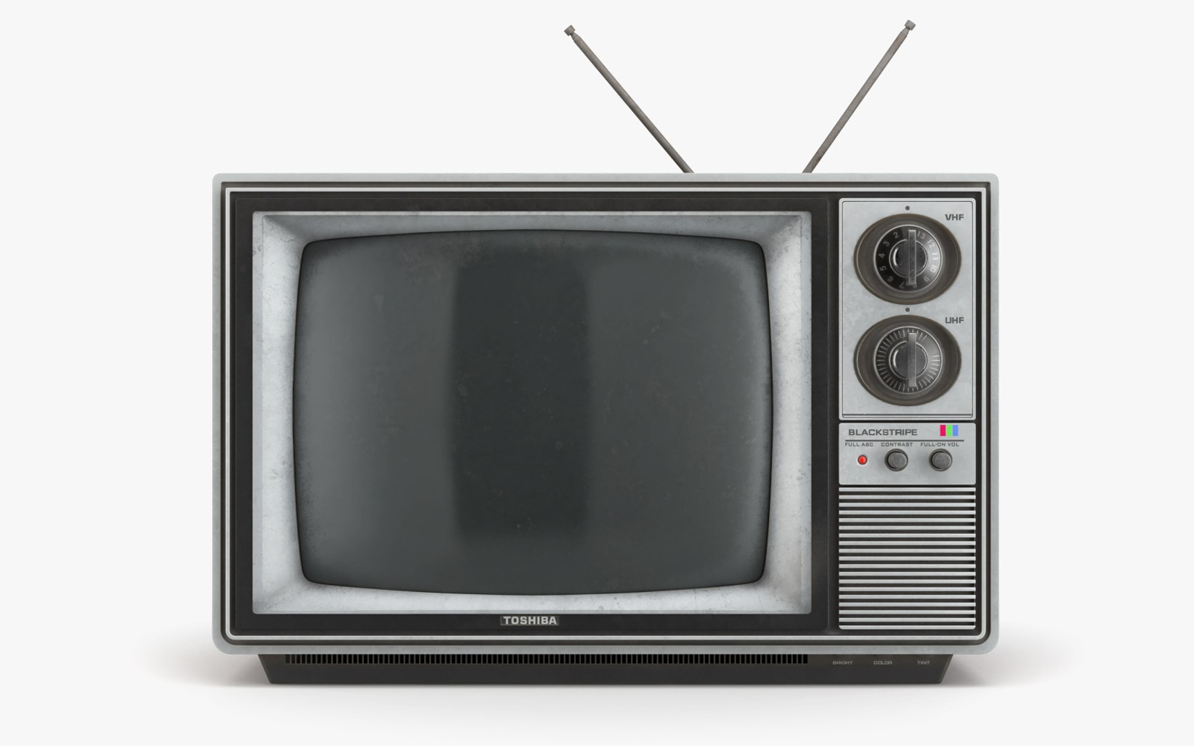 3D Crt Tv Toshiba Blackstripe Model - TurboSquid 1645035