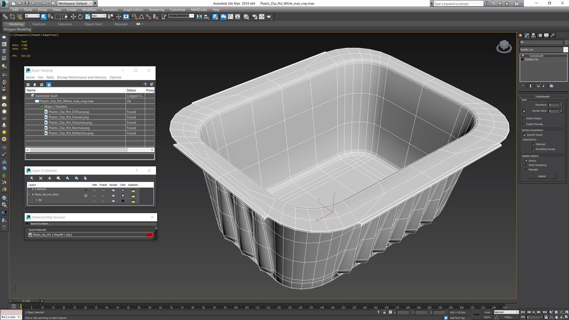 Plastic Dip Pot White 3D - TurboSquid 2102427