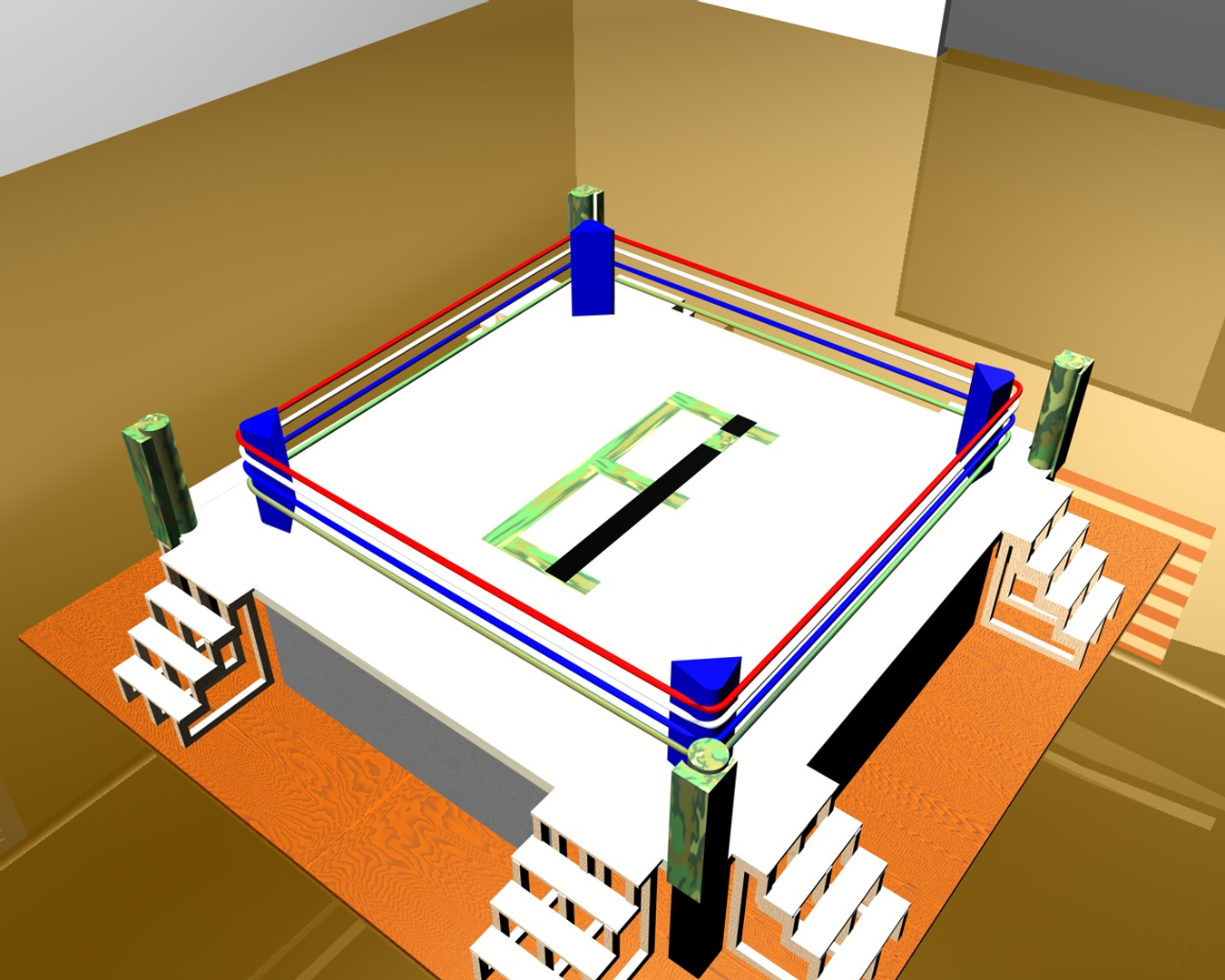 3d boxing ring