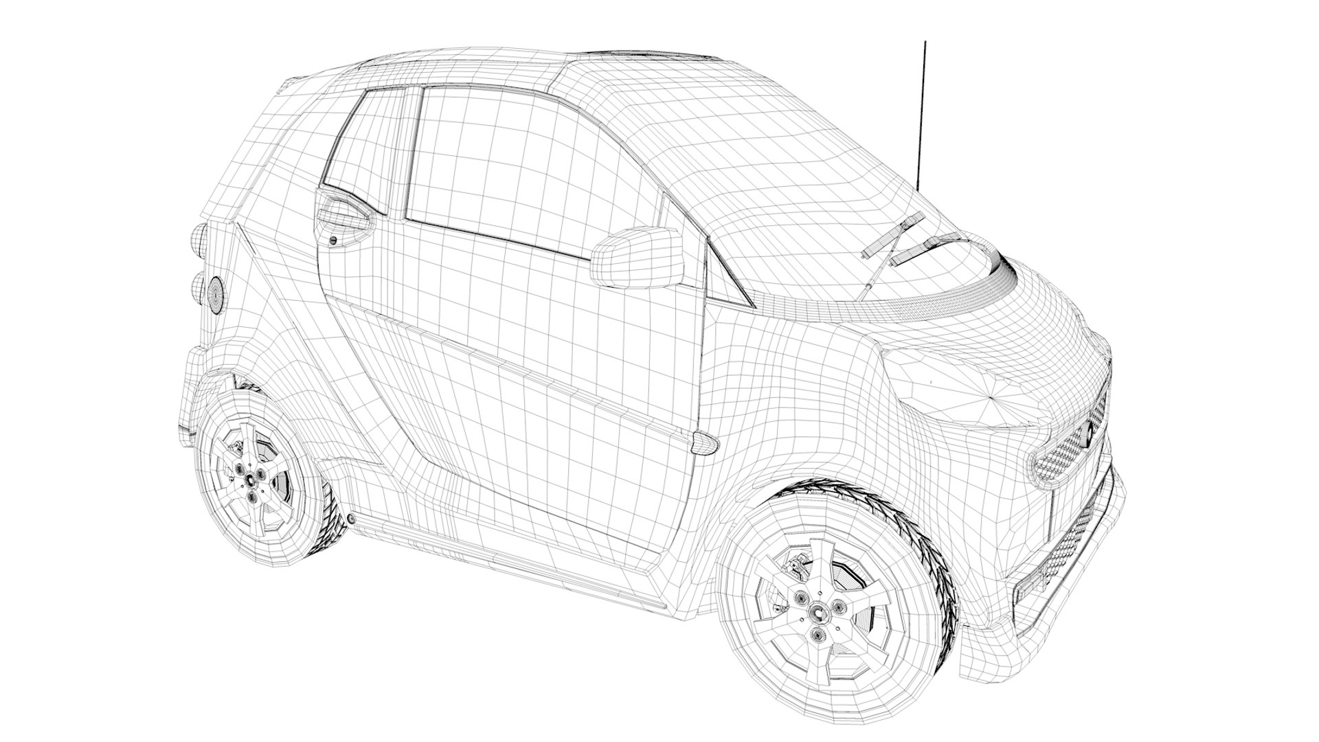 3D model smart daimler yellow l320 - TurboSquid 1449171