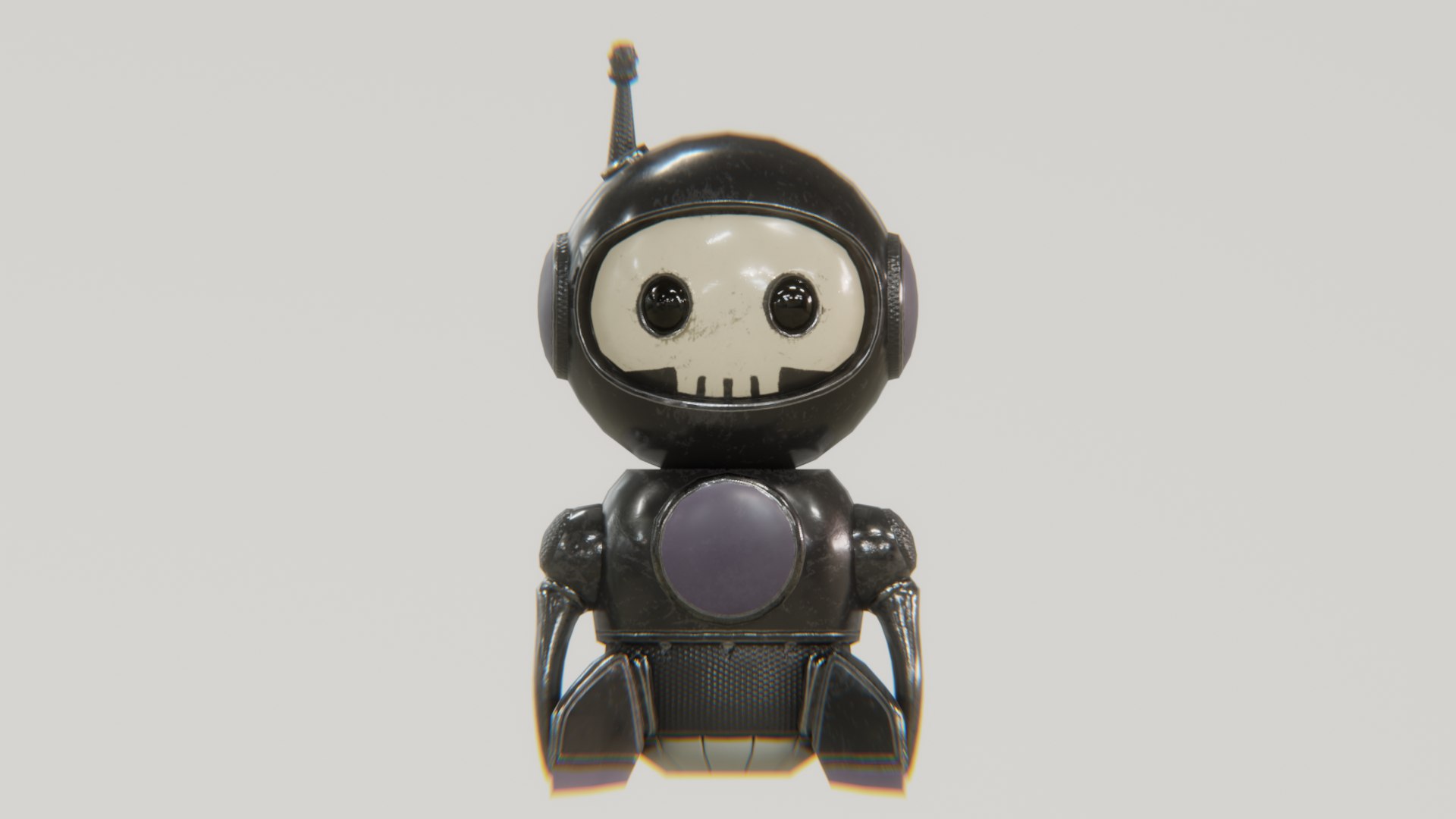 3D Retrobot Skull Version - Technology Mascot - App And Game Ready ...