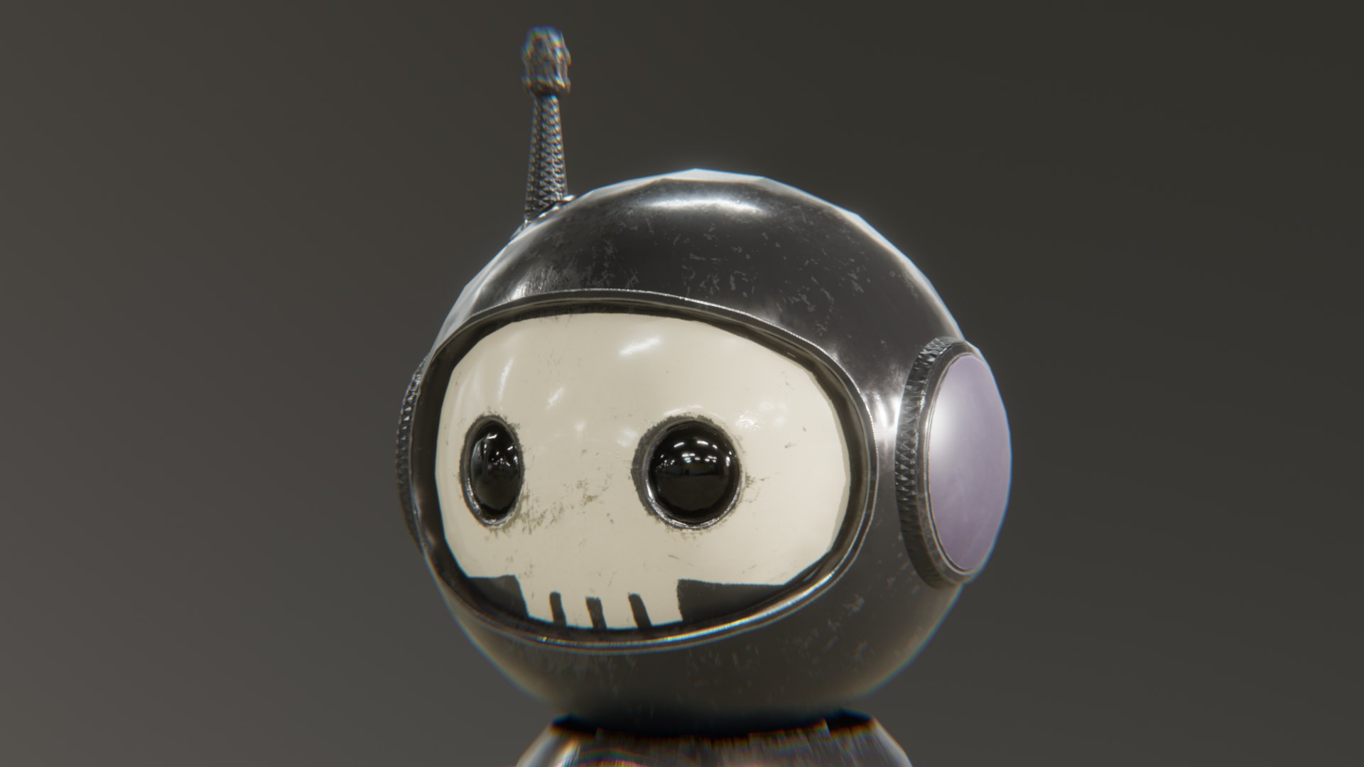 3D Retrobot Skull Version - Technology Mascot - App And Game Ready ...