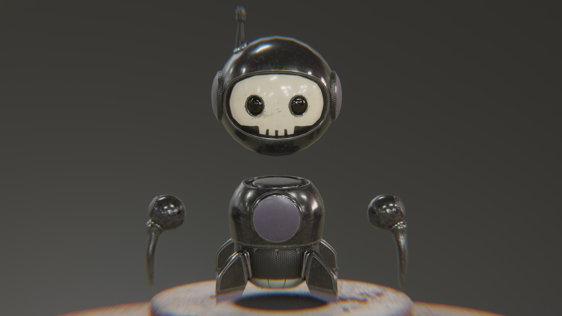 3D Retrobot Skull Version - Technology Mascot - App And Game Ready ...