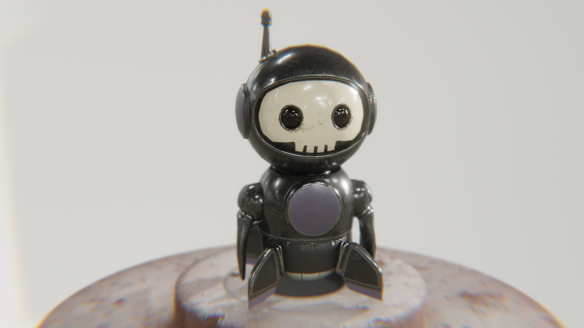 3D Retrobot Skull Version - Technology Mascot - App And Game Ready ...