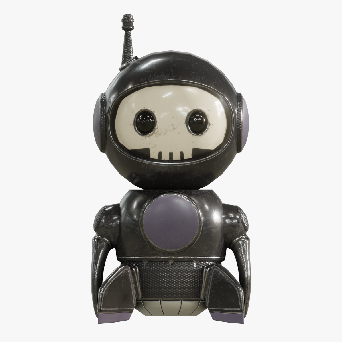 3D Retrobot Skull Version - Technology Mascot - App and Game Ready ...