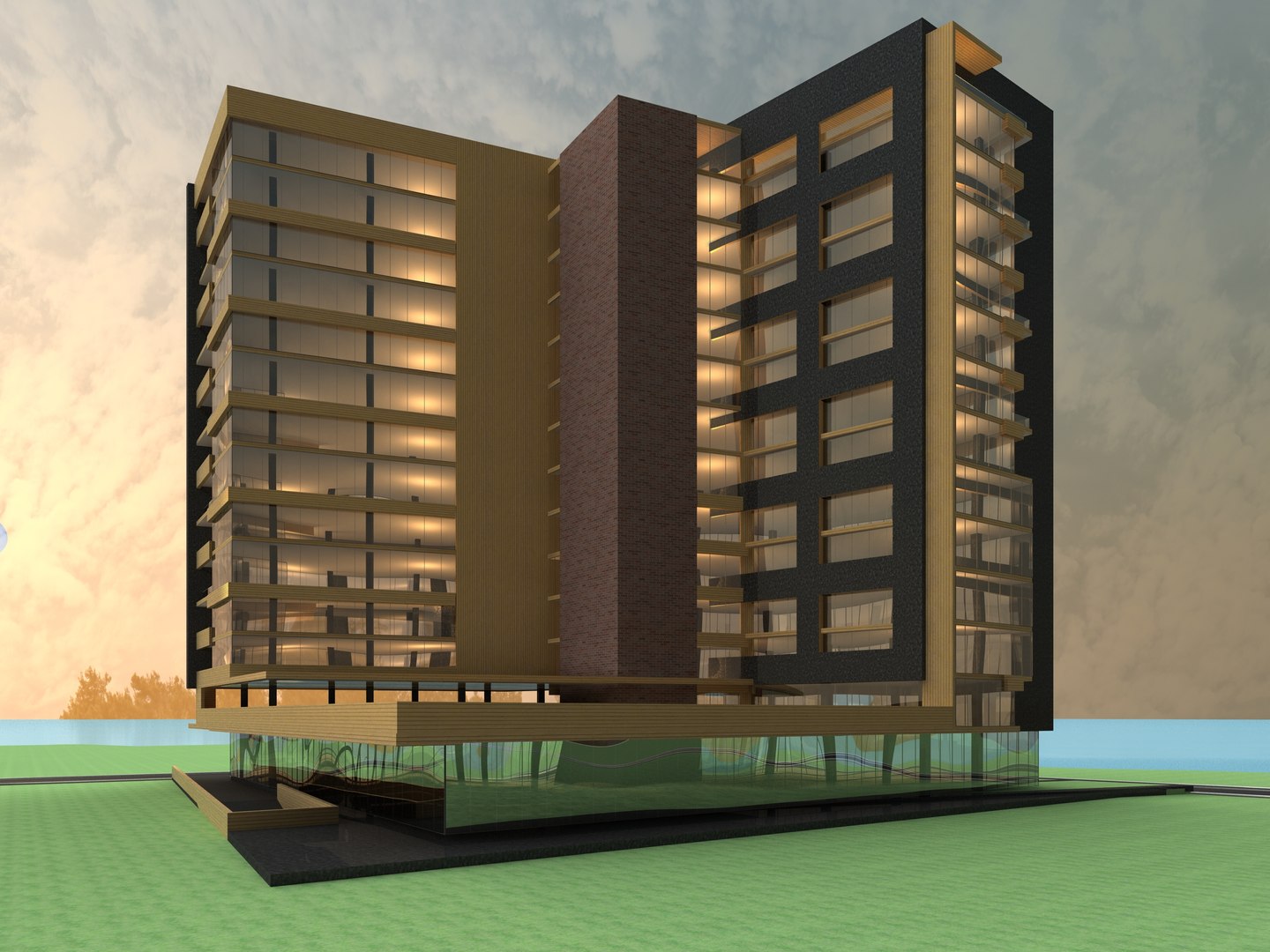 3D Modern State Office Building Model - TurboSquid 1248175