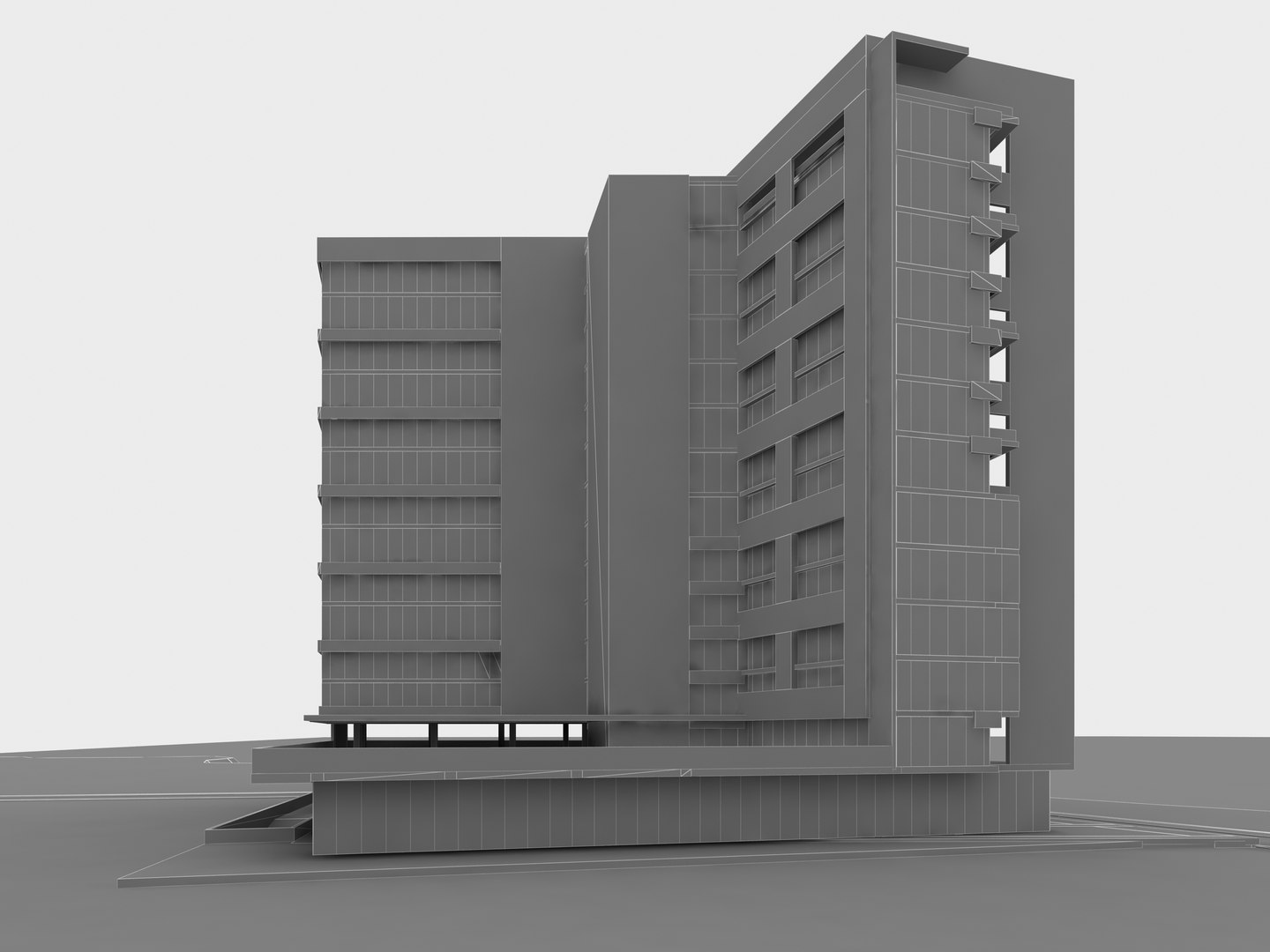 3D Modern State Office Building Model - TurboSquid 1248175