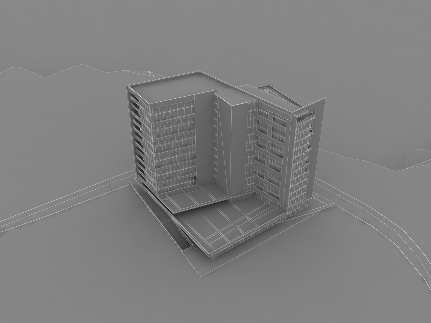 3D Modern State Office Building Model - TurboSquid 1248175