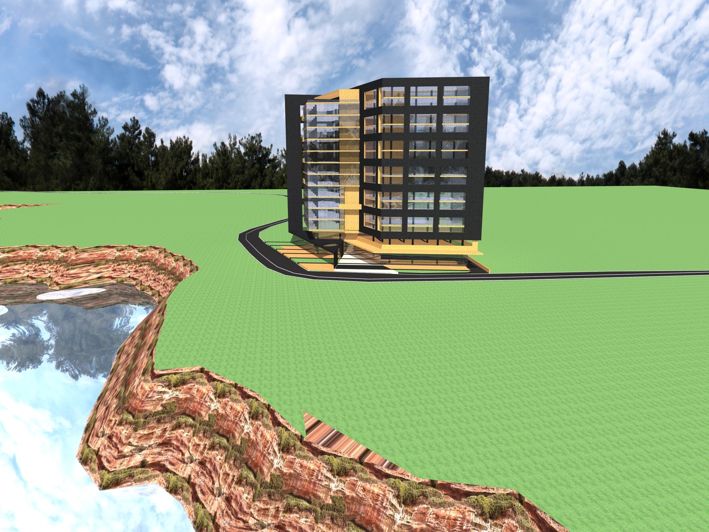 3D Modern State Office Building Model - TurboSquid 1248175