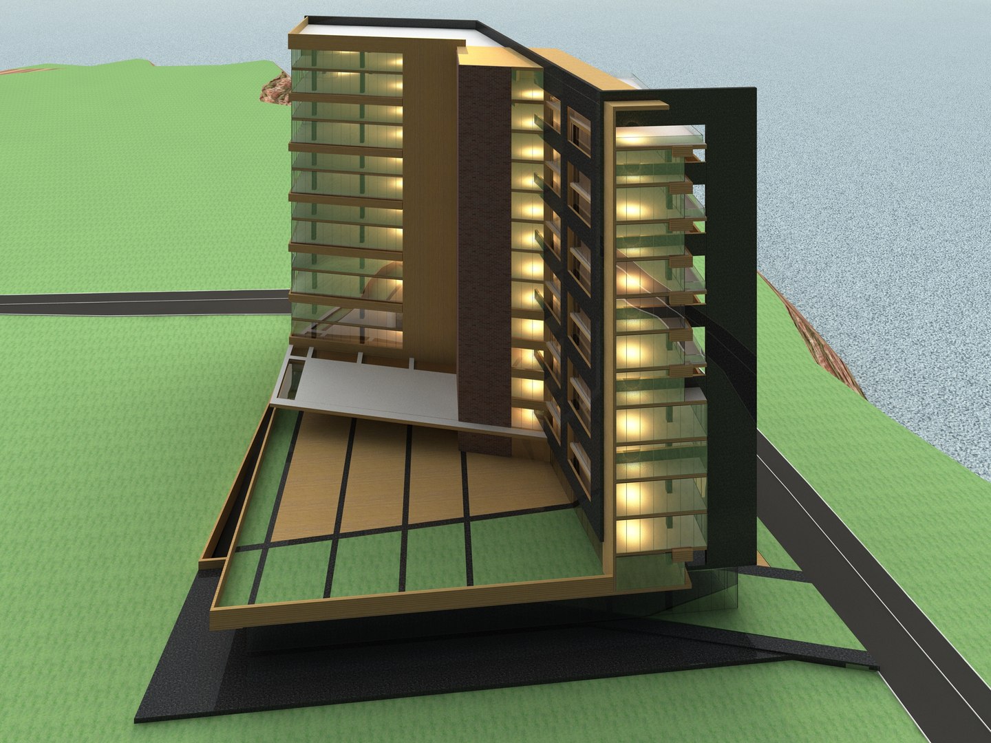 3D Modern State Office Building Model - TurboSquid 1248175