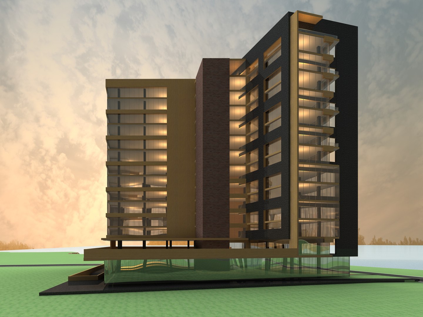 3D Modern State Office Building Model - TurboSquid 1248175