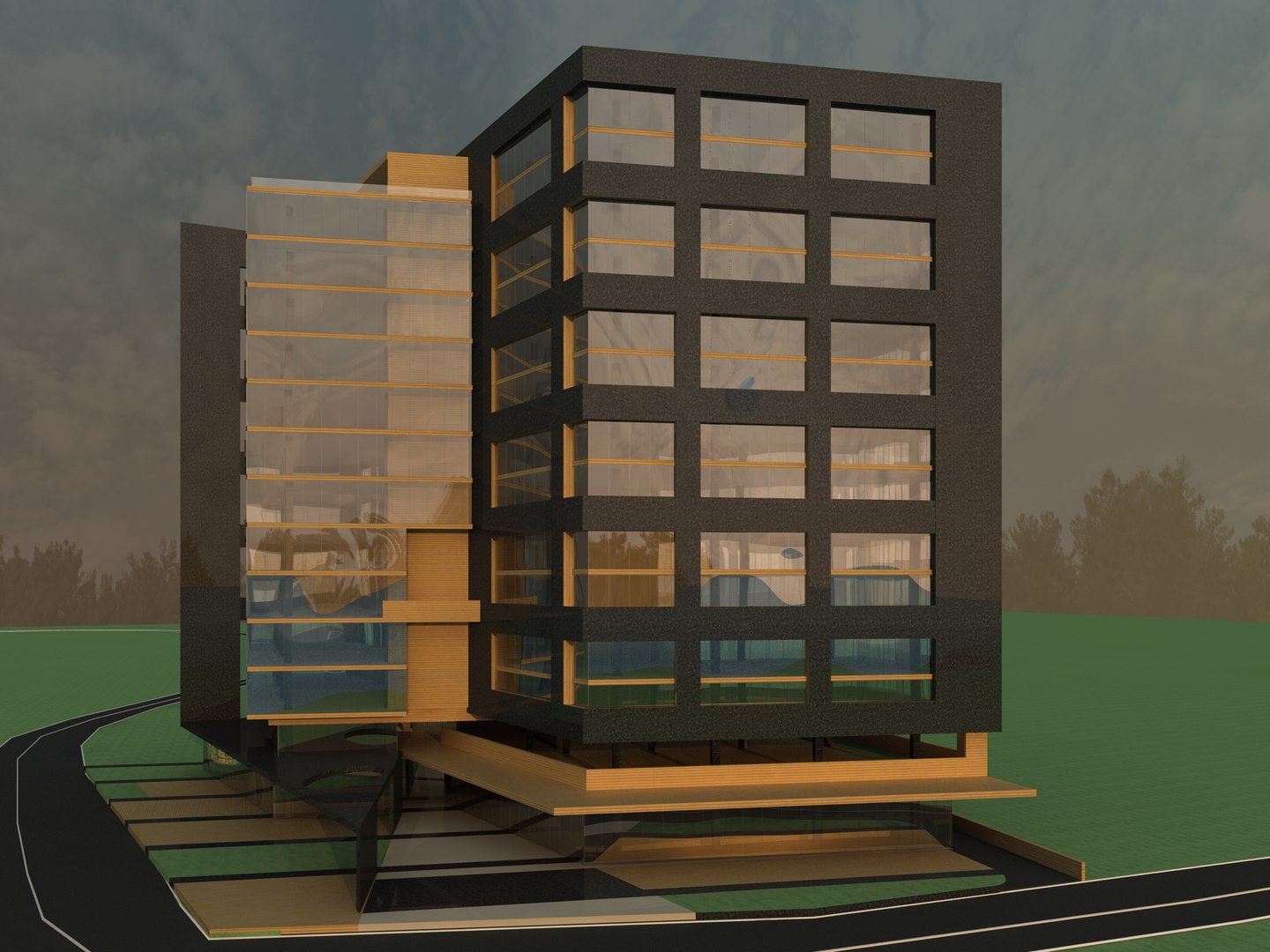 3D Modern State Office Building Model - TurboSquid 1248175