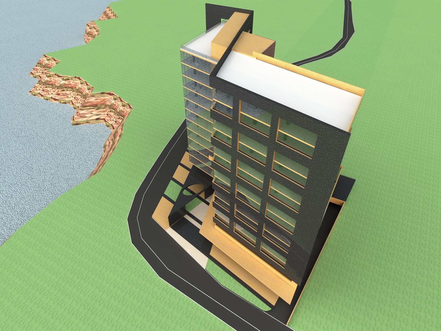 3D Modern State Office Building Model - TurboSquid 1248175