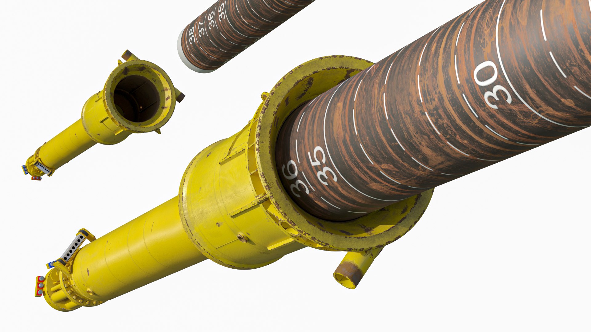 Marine Hydraulic Pile Hammer Old Model - TurboSquid 2340795