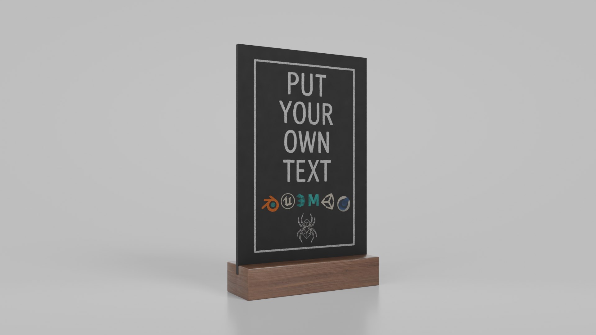 Versatile Rectangular Chalkboard Set 3D Model - TurboSquid 2407245