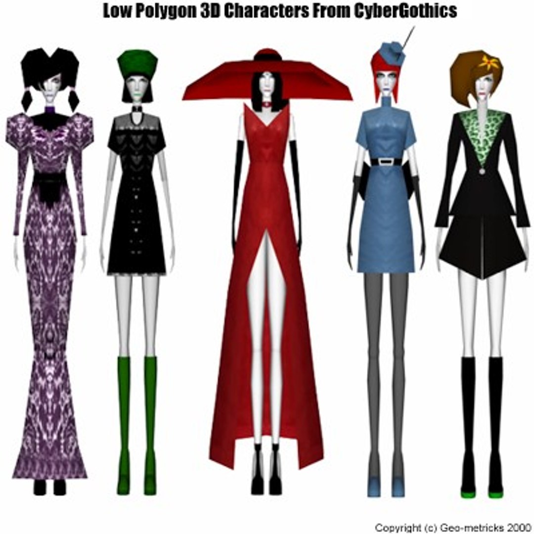 Polygons Character 3d Model