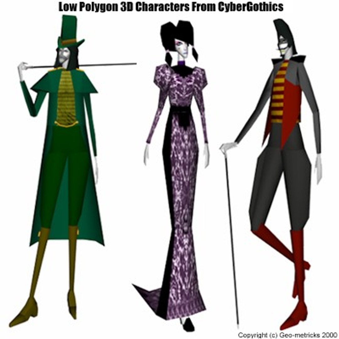 Polygons Character 3d Model