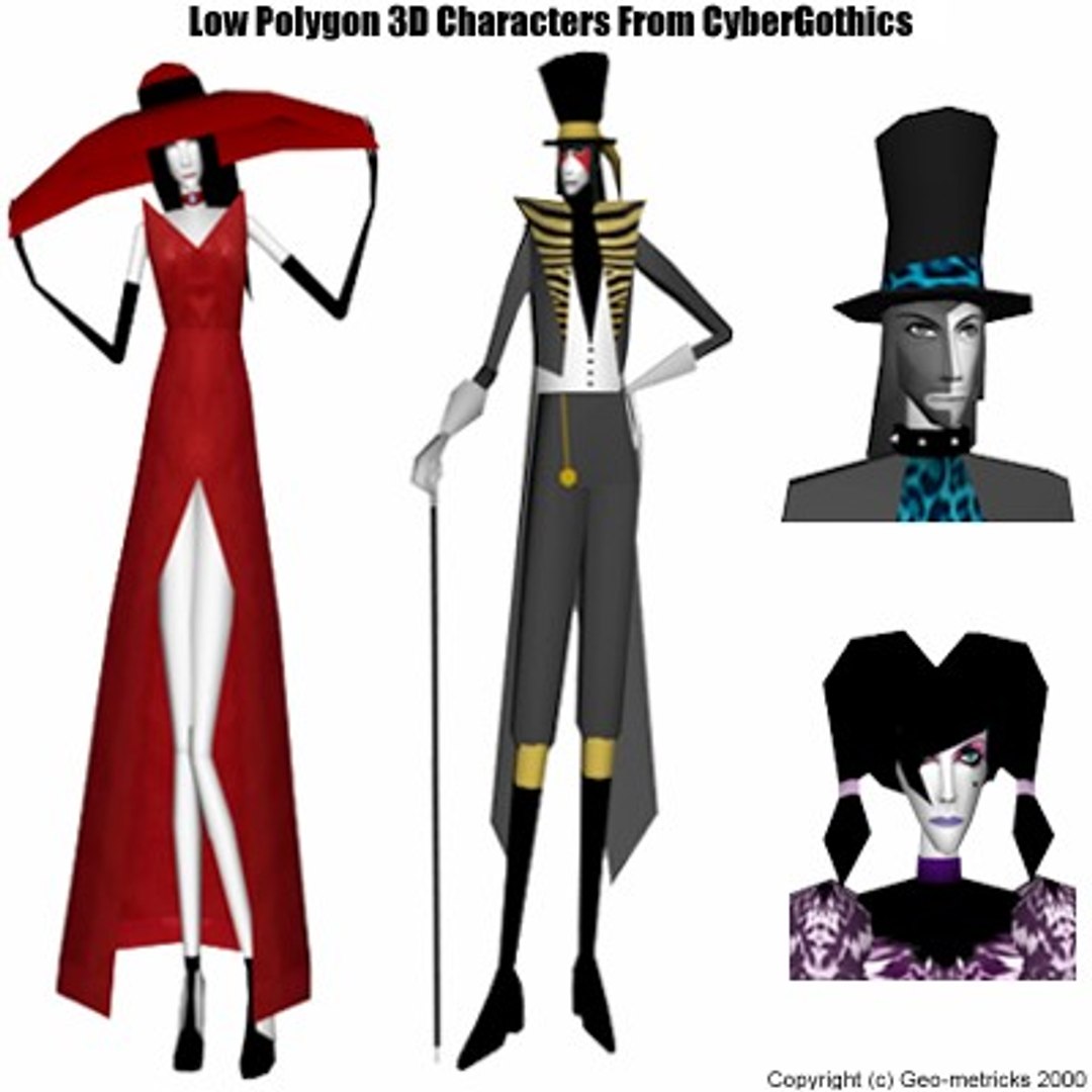 Polygons Character 3d Model