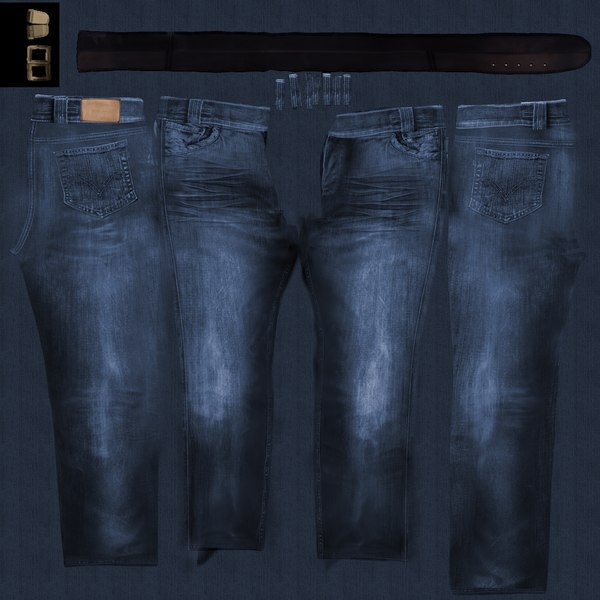 Pants With Open Belt 3D model - TurboSquid 1807068