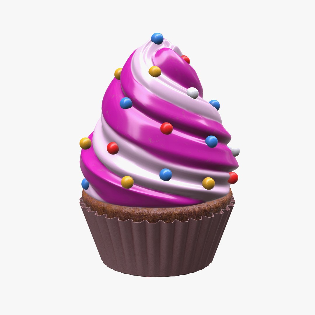3D cupcake cake model - TurboSquid 1332477
