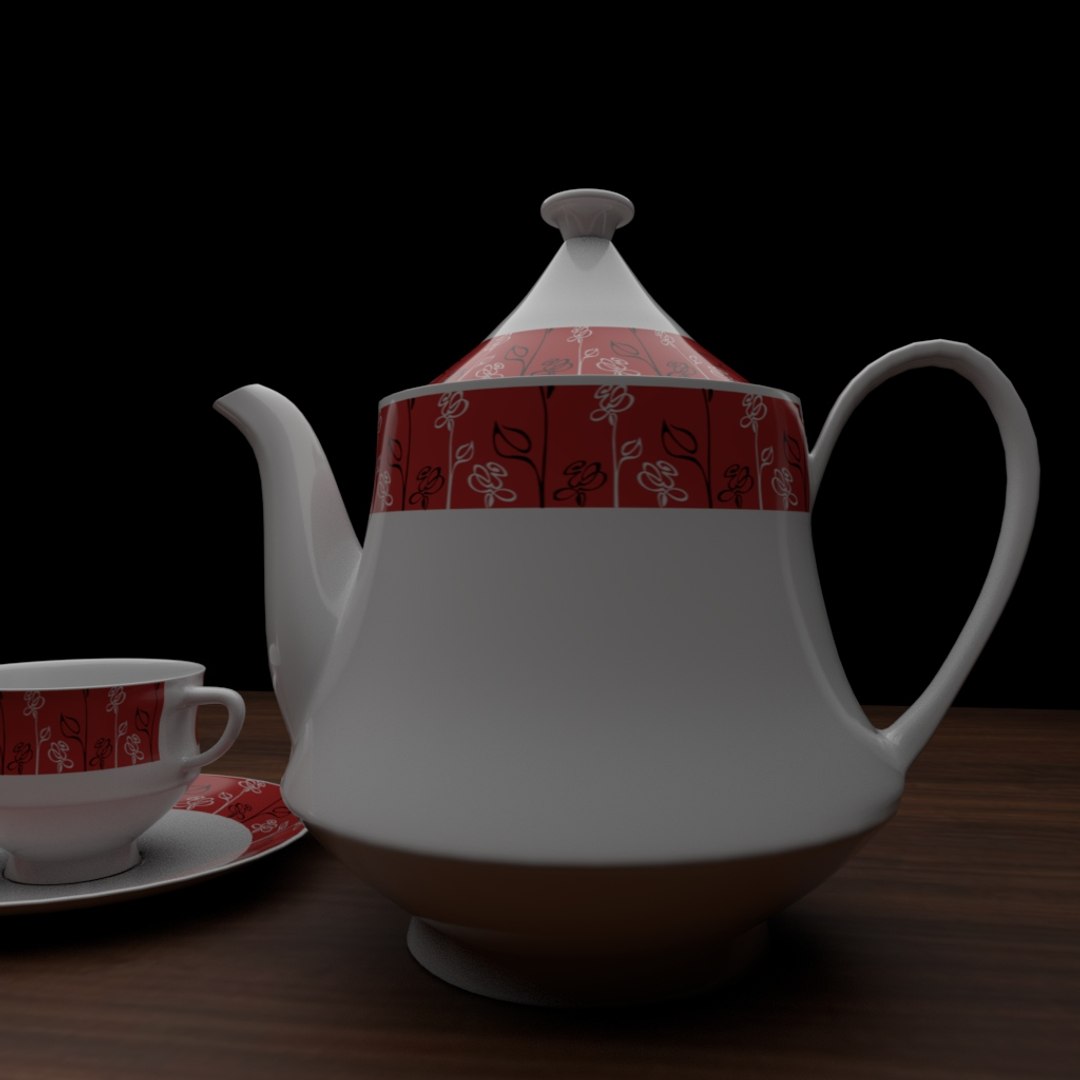 3D tea set - TurboSquid 1640997