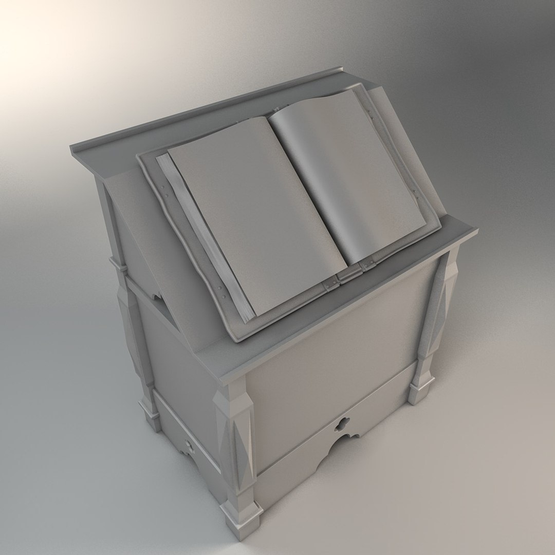 Gothic Book Stand 3D - TurboSquid 1367244