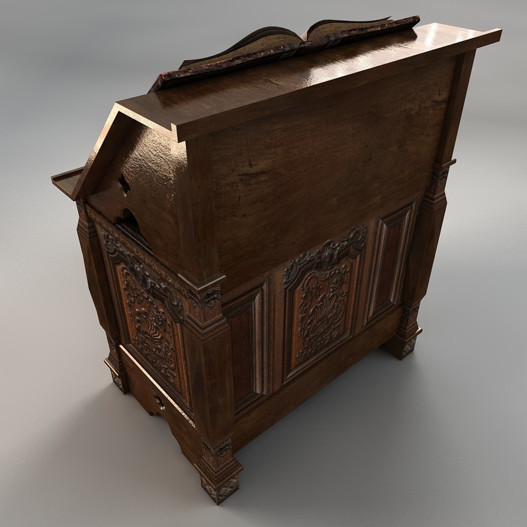 Gothic Book Stand 3D - TurboSquid 1367244