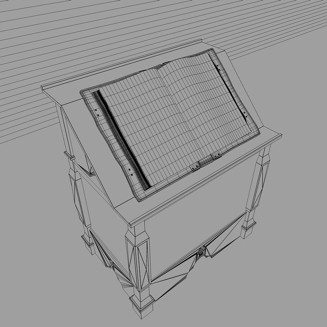 Gothic Book Stand 3D - TurboSquid 1367244