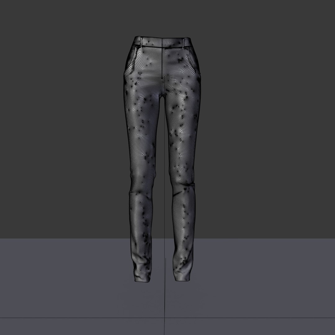 3D Model Female Denim Pants - TurboSquid 1429302