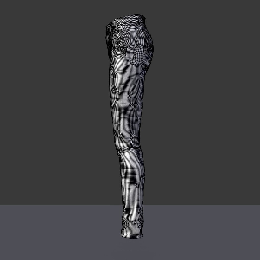 3D Model Female Denim Pants - TurboSquid 1429302