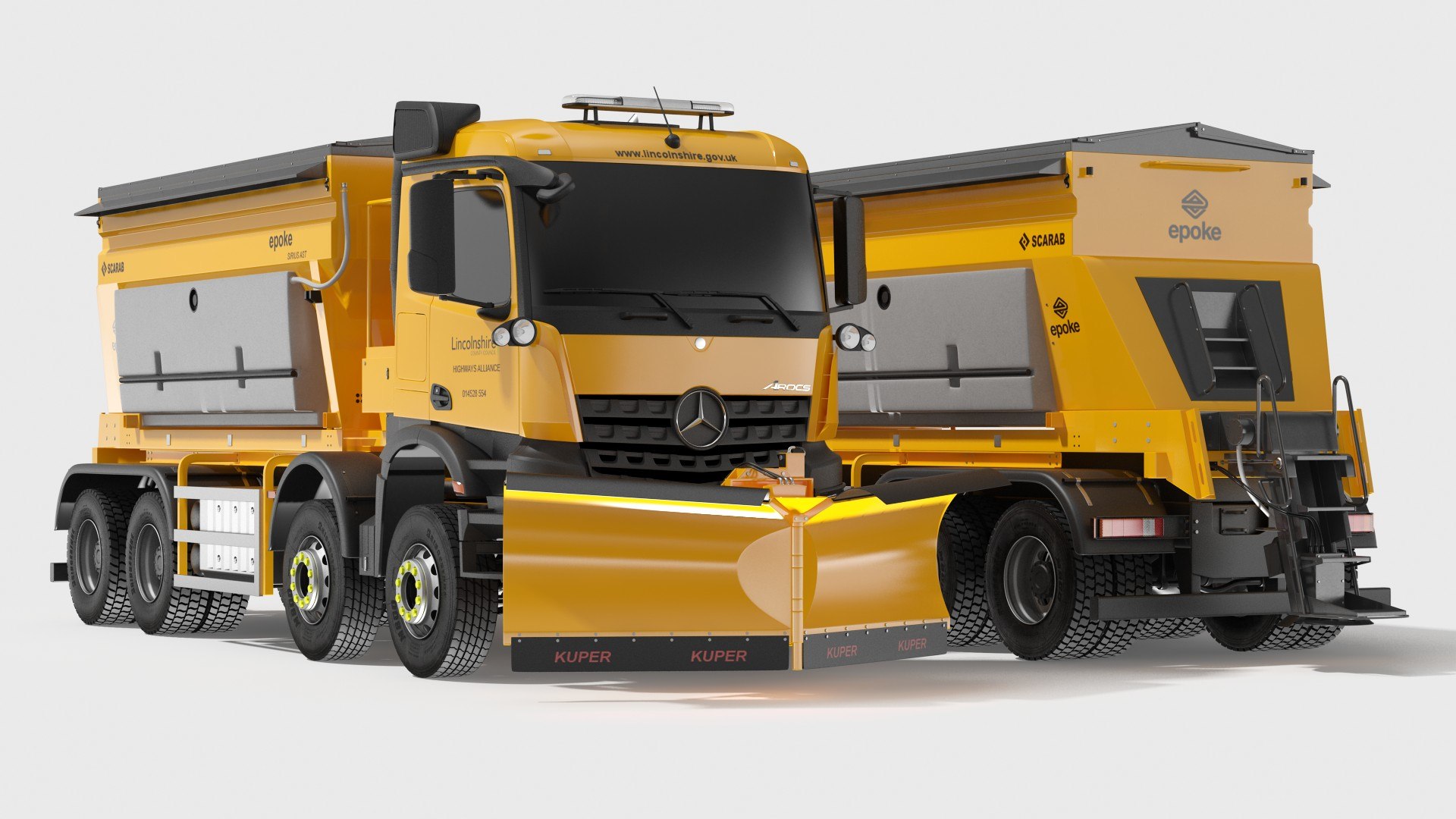 3D model mercedes 8x6 arocs gritter - TurboSquid 1681353