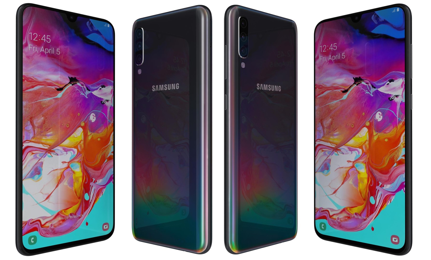 3D Samsung Galaxy A70 Colors - TurboSquid 1397617