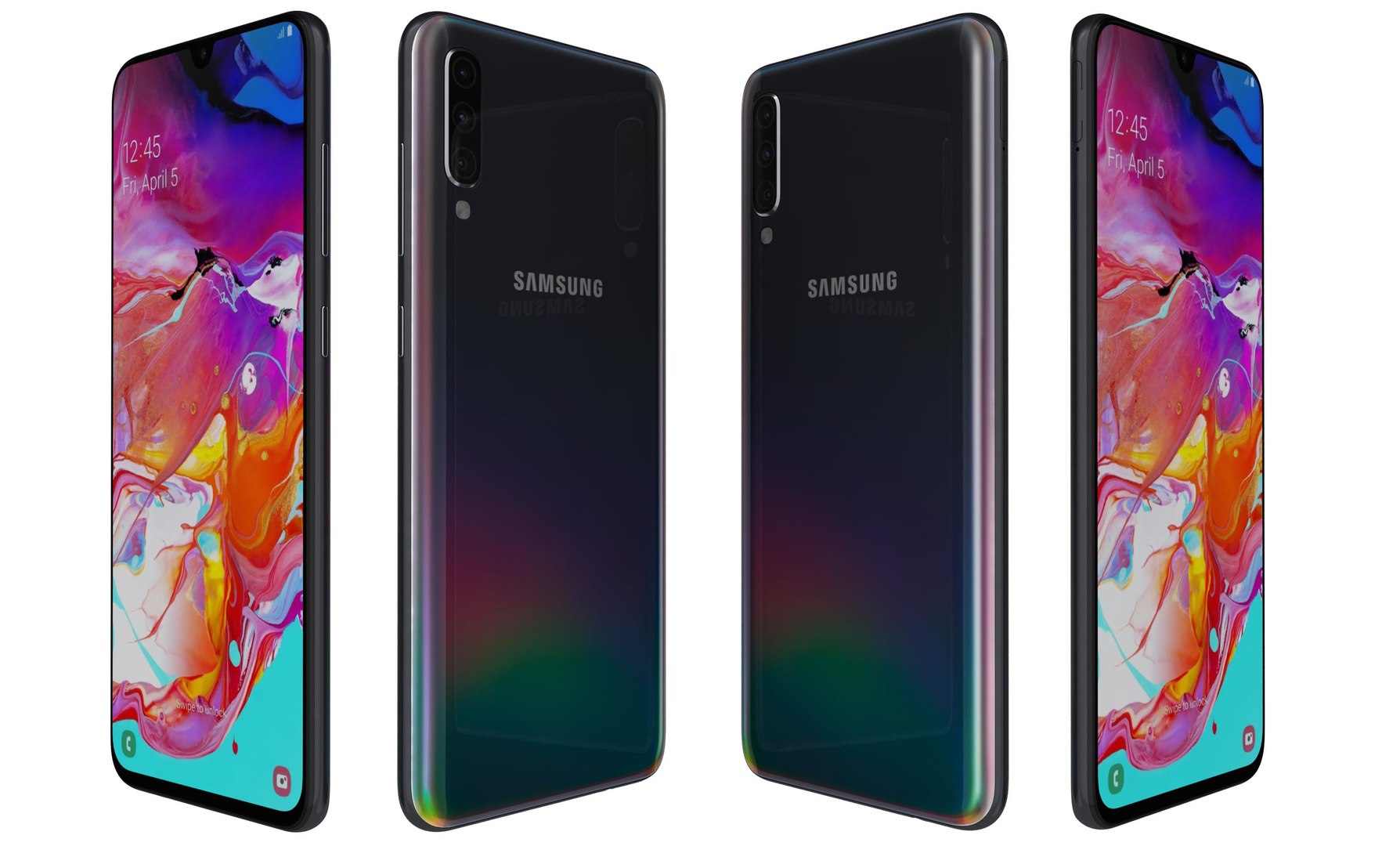 3D Samsung Galaxy A70 Colors - TurboSquid 1397617