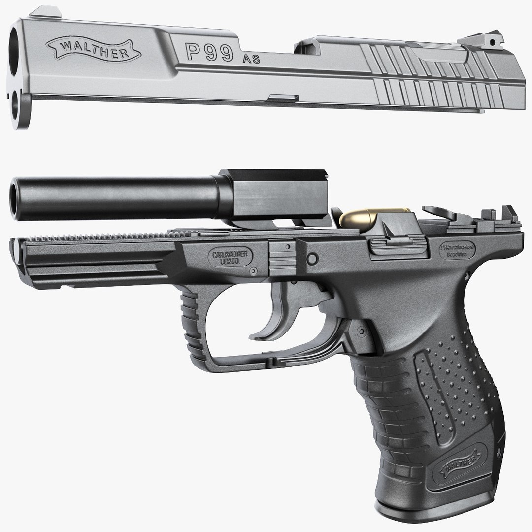 3d Model Gun Walther P99
