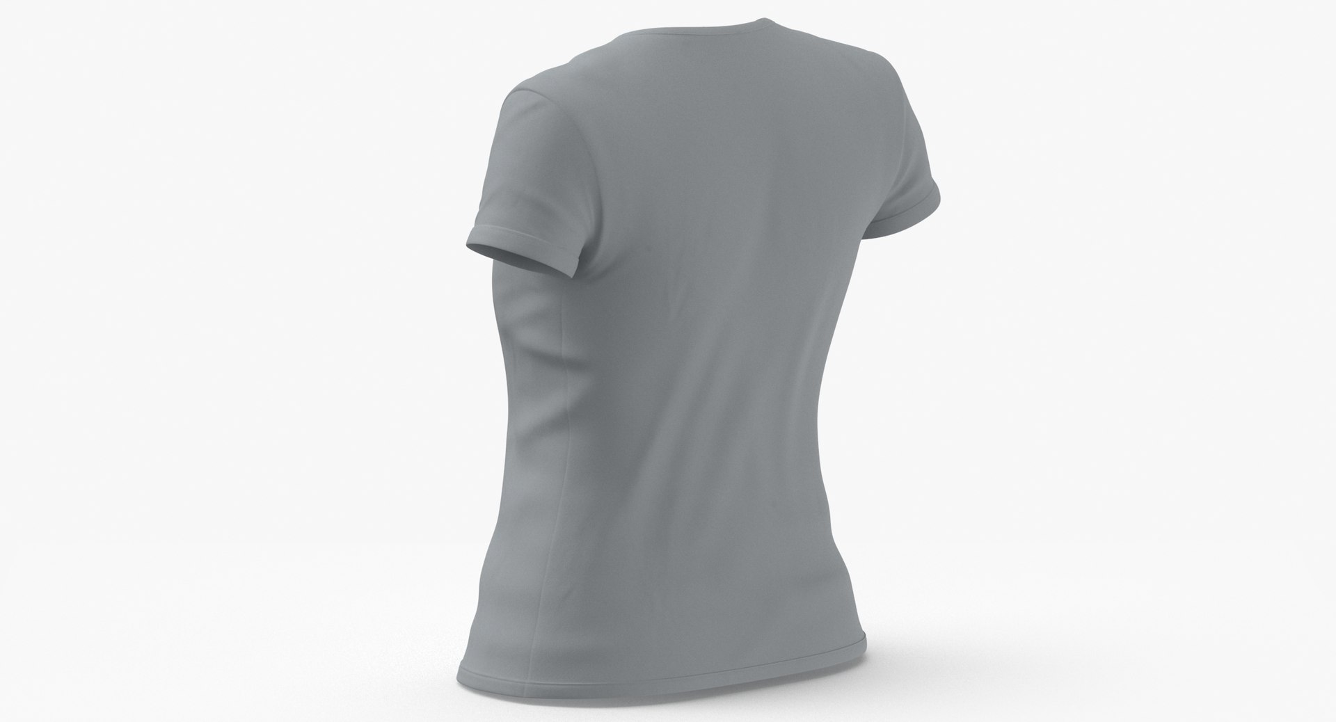 3D Female Crew Neck Worn Gray Delivery 03 Model - TurboSquid 1731277