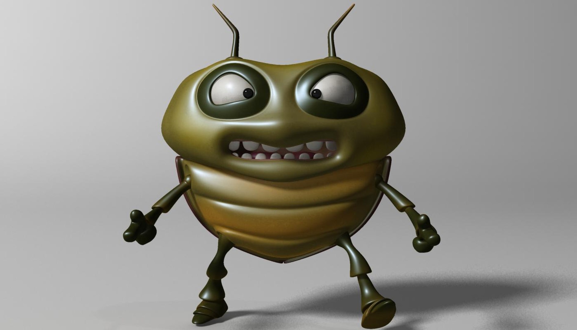 3D Cartoon Bug Rigged Model - TurboSquid 1394874