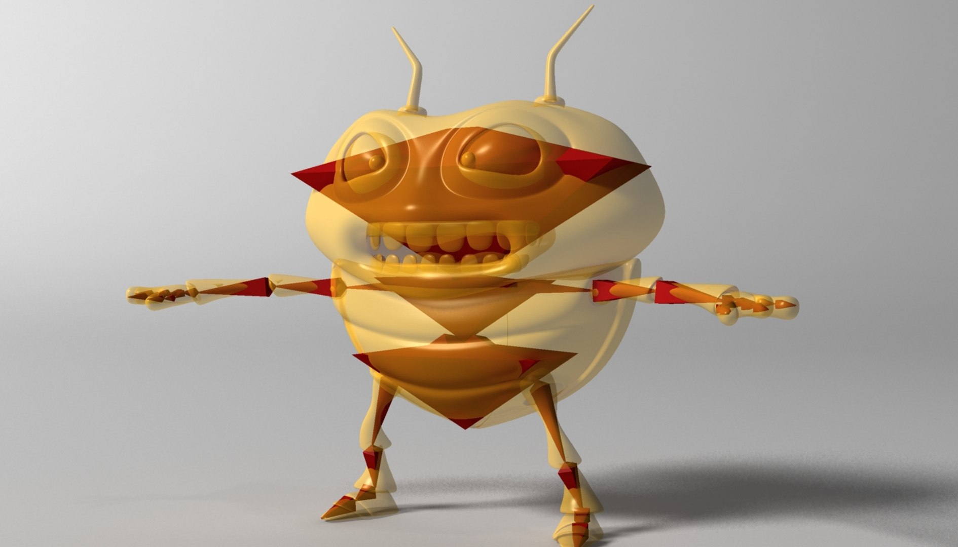 3D Cartoon Bug Rigged Model - TurboSquid 1394874