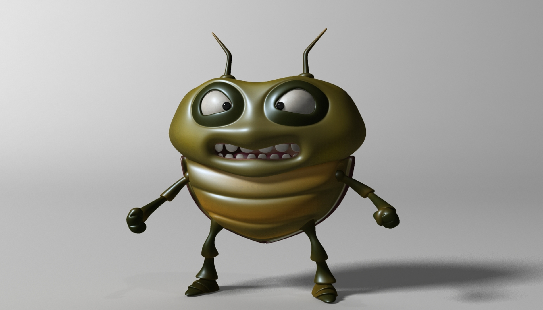 3D Cartoon Bug Rigged Model - TurboSquid 1394874