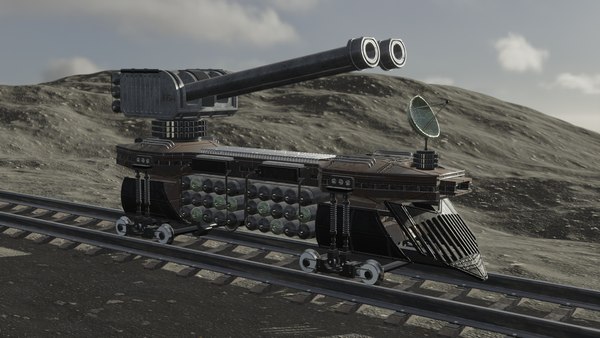Railway Gun 3D Models for Download | TurboSquid
