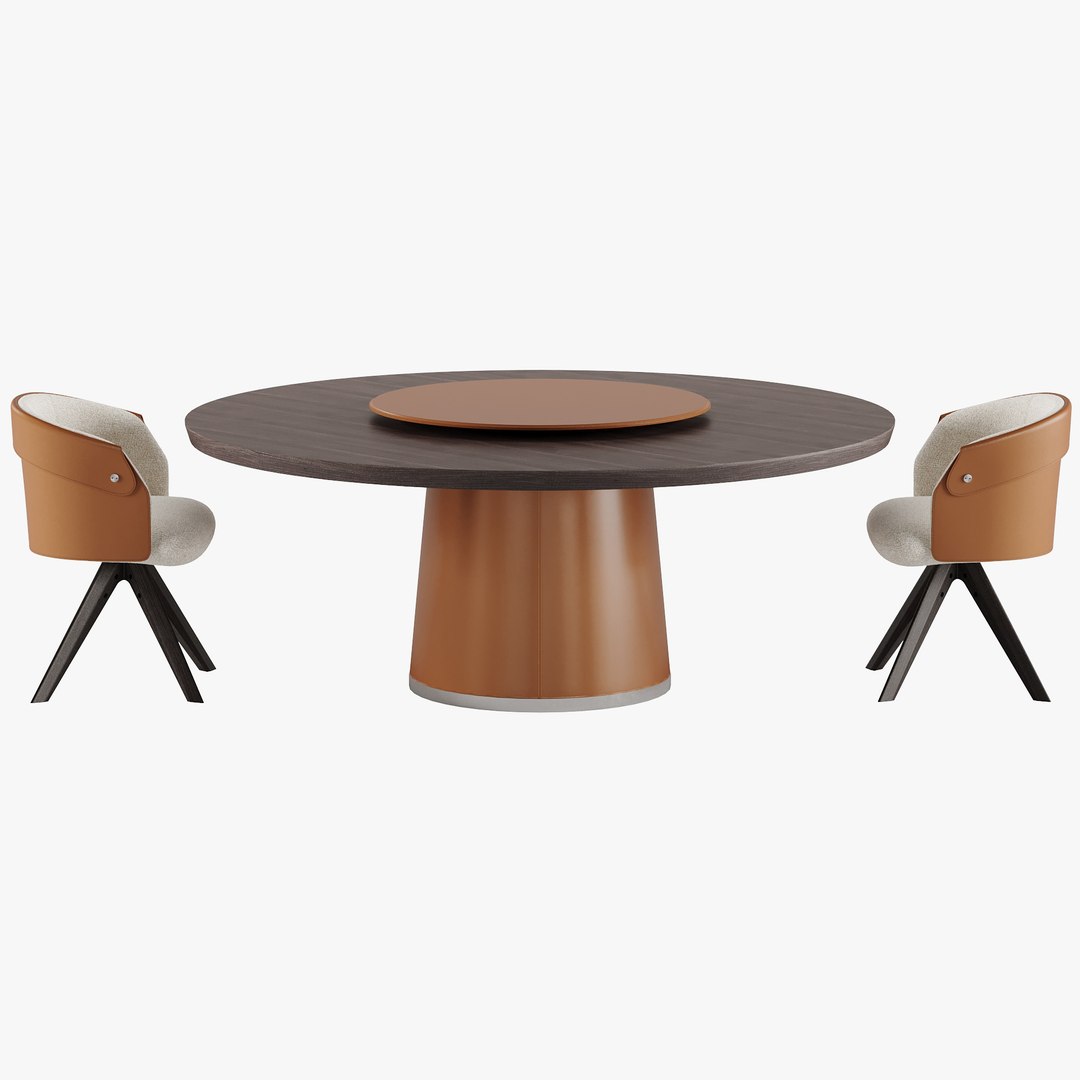 3D Table And Chair Enn Ozzy By Flexform - TurboSquid 2425753