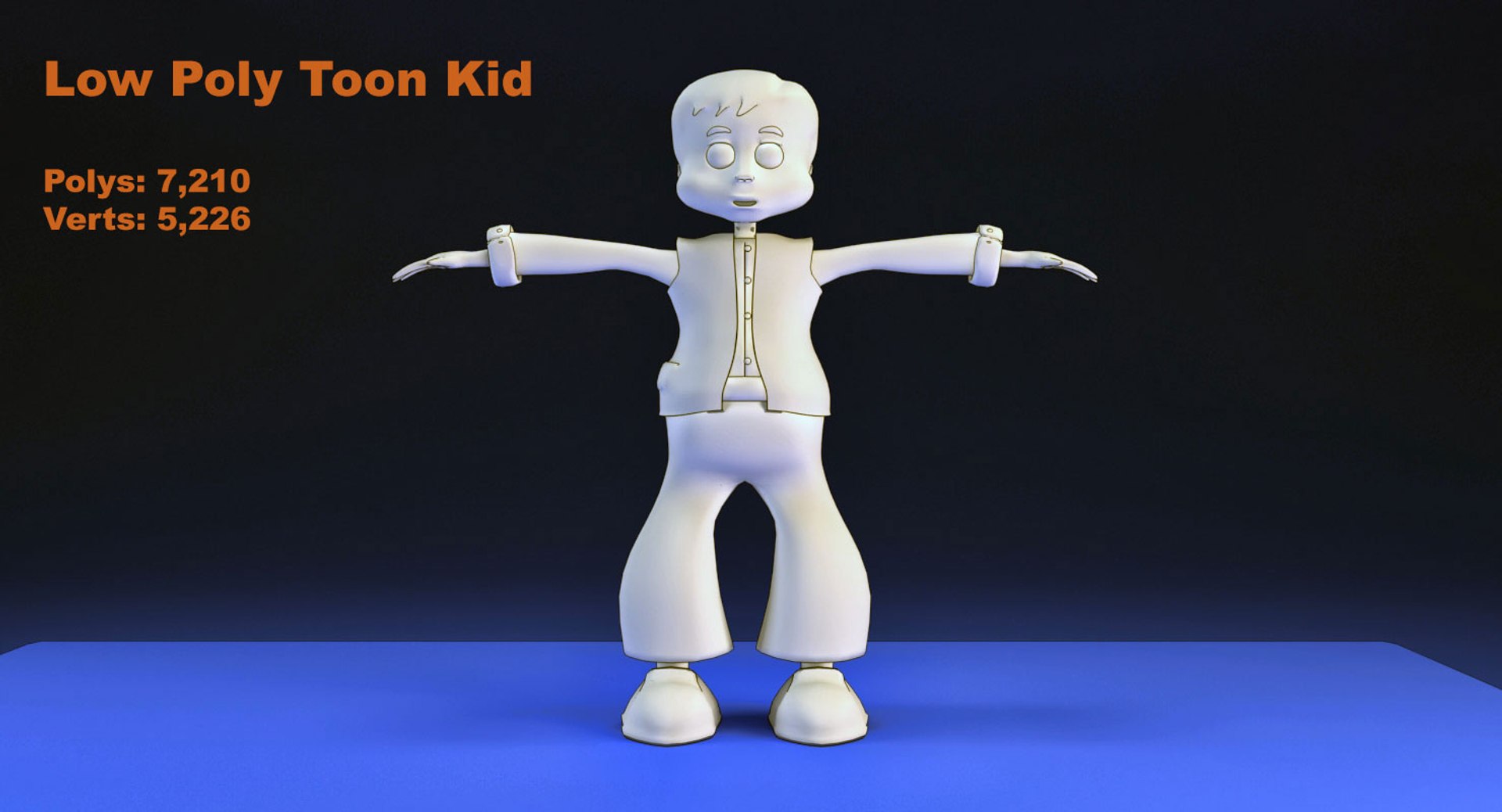 3D Low-poly Toon Kid Model - TurboSquid 1398562